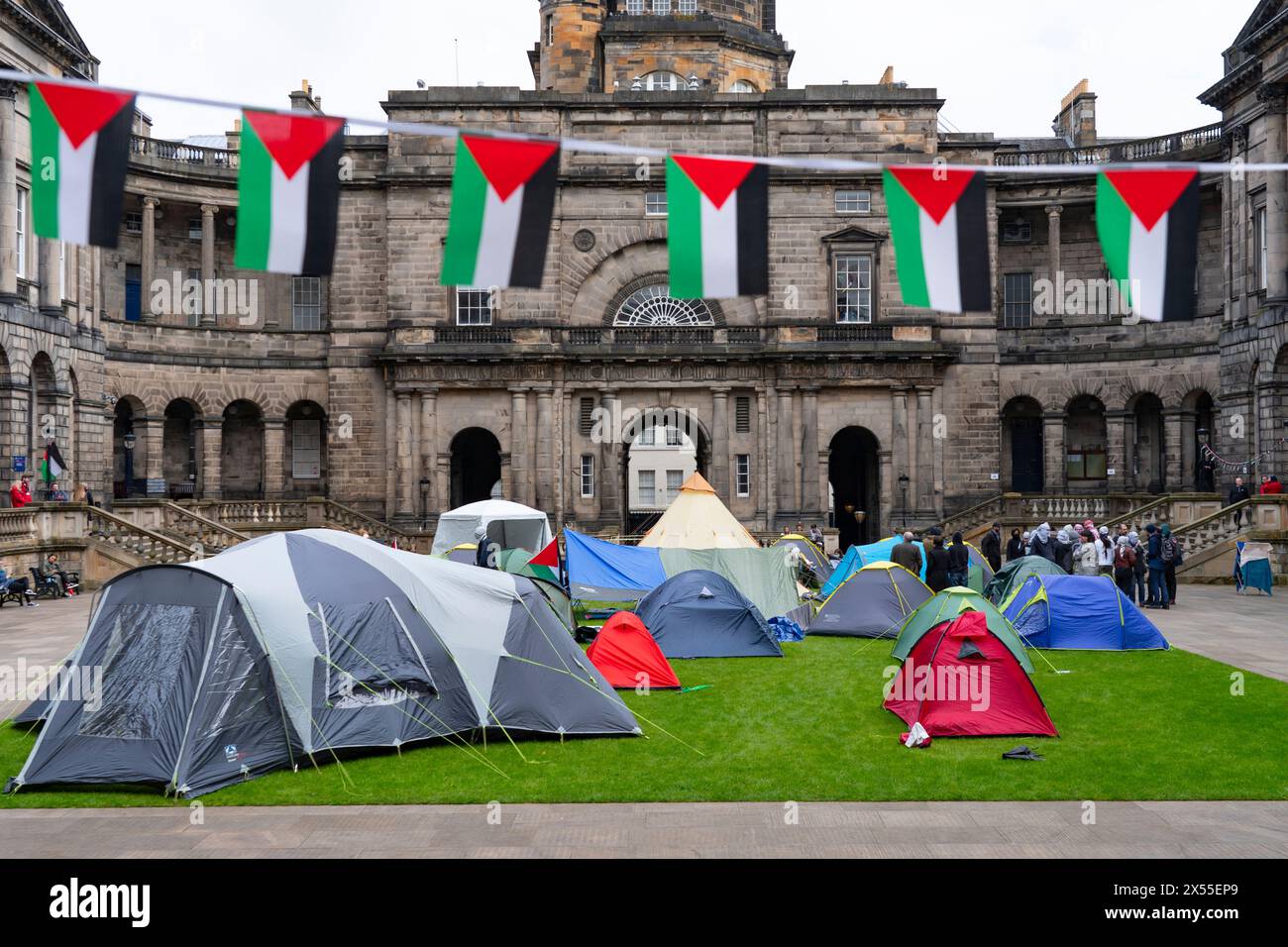 Edinburgh, Scotland, UK. 7th May 2024. Student activists at the ...
