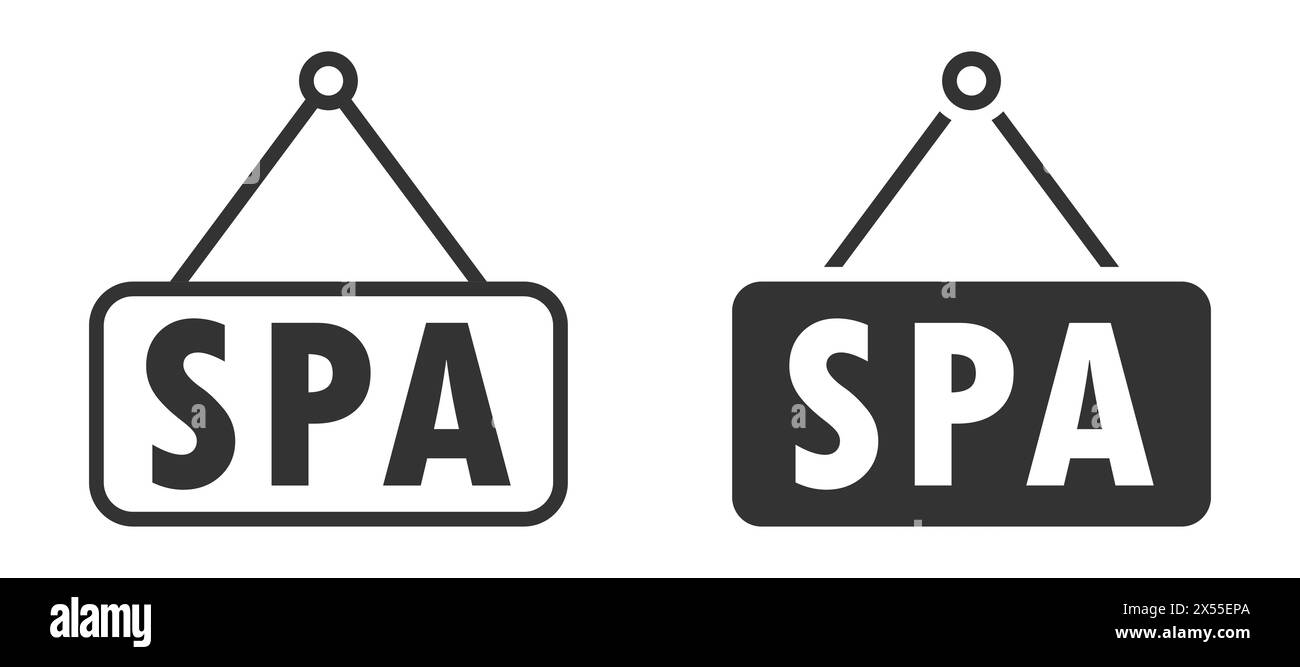 Spa sign isolated on a white background. Vector illustration Stock ...