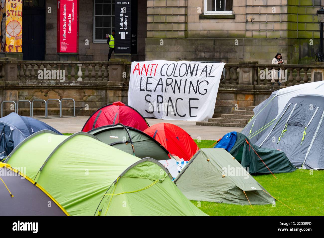 Edinburgh, Scotland, UK. 7th May 2024. Student activists at the ...