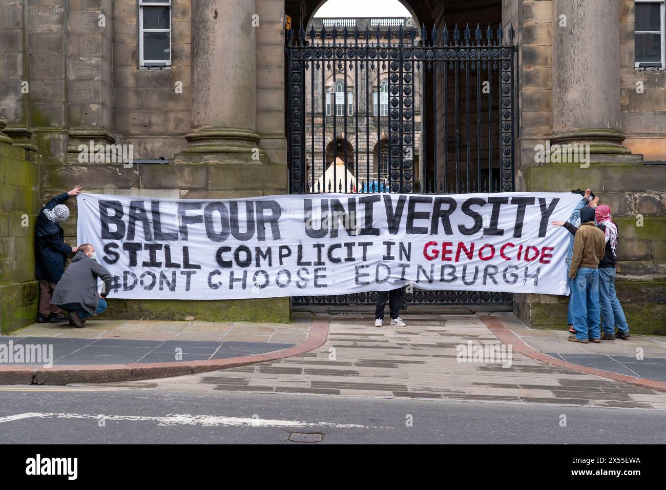 Edinburgh, Scotland, UK. 7th May 2024. Student activists at the ...