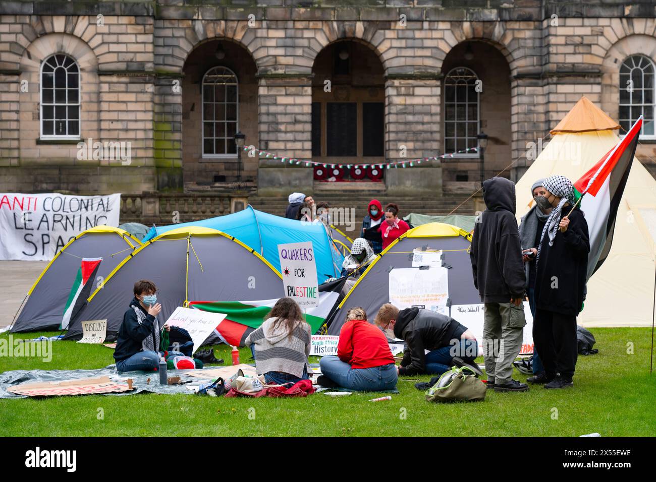 Edinburgh, Scotland, UK. 7th May 2024. Student activists at the ...