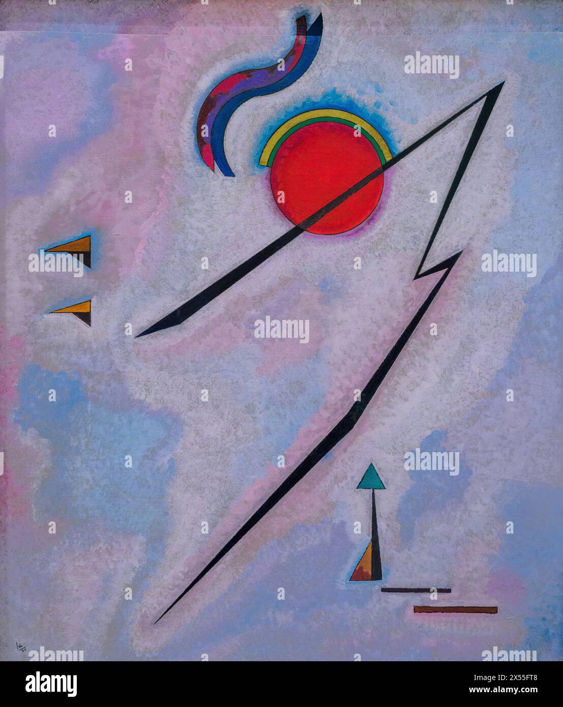 Angular Line by Wassily Kandinsky (1866 – 1944), 1930, oil on canvas ...