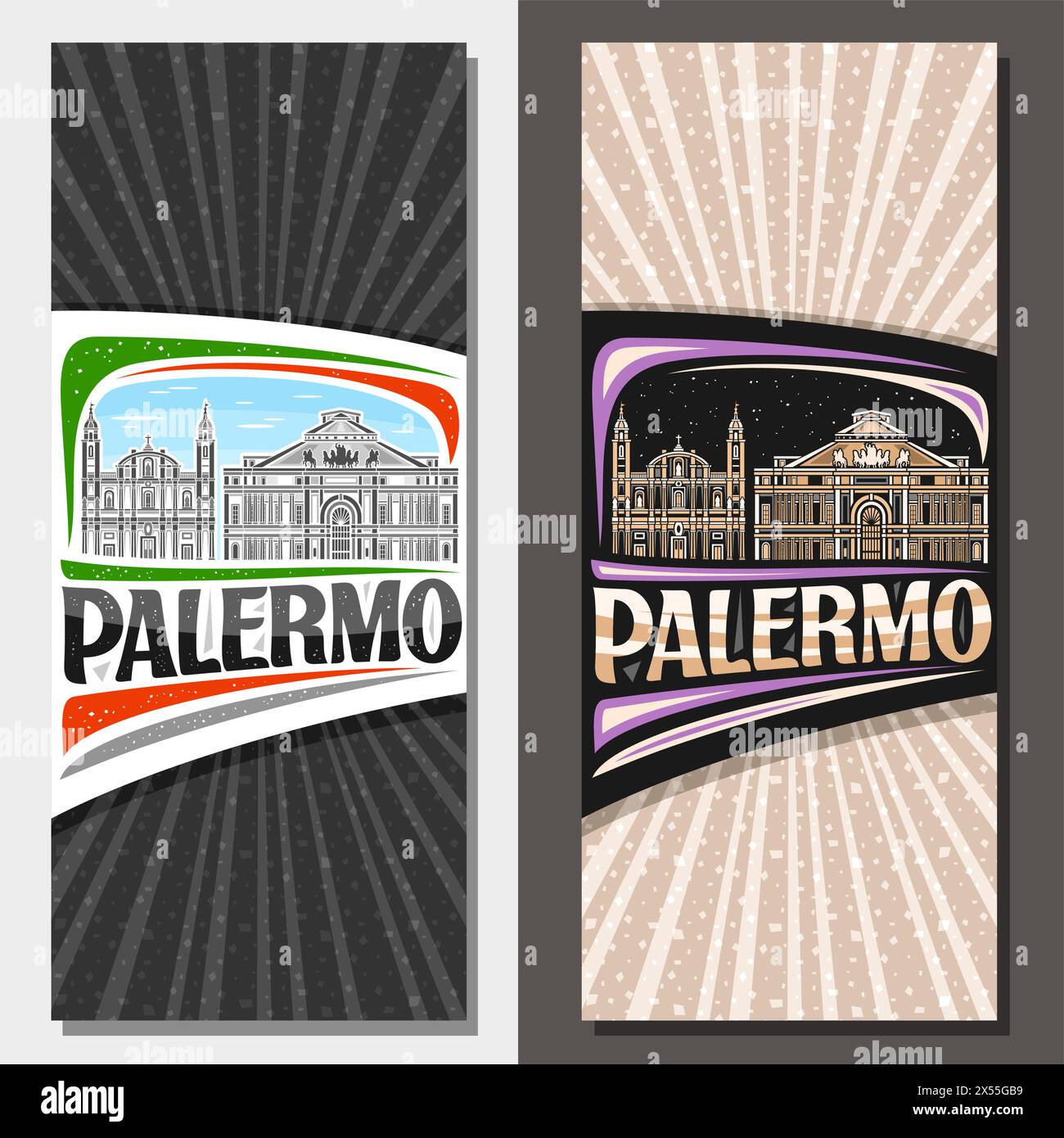 Palermo piazza Stock Vector Images - Alamy