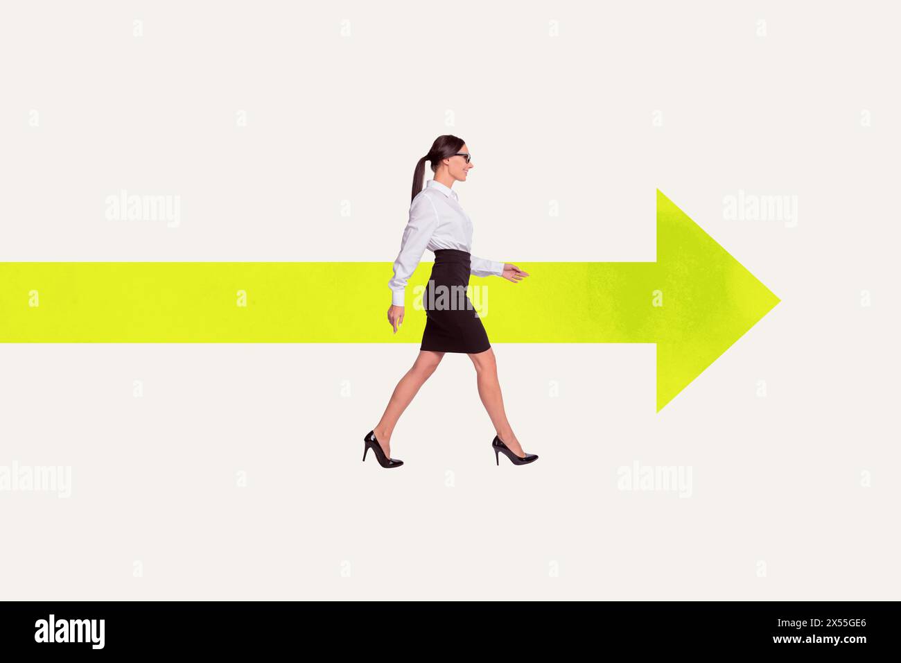 Trend artwork sketch image photo collage of huge arrow show direction ...