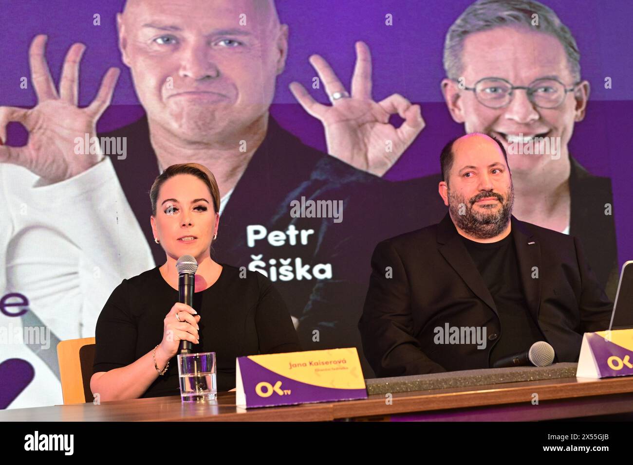 Prague, Czech Republic. 07th May, 2024. From left: financial director Jana Kaiserova and ...