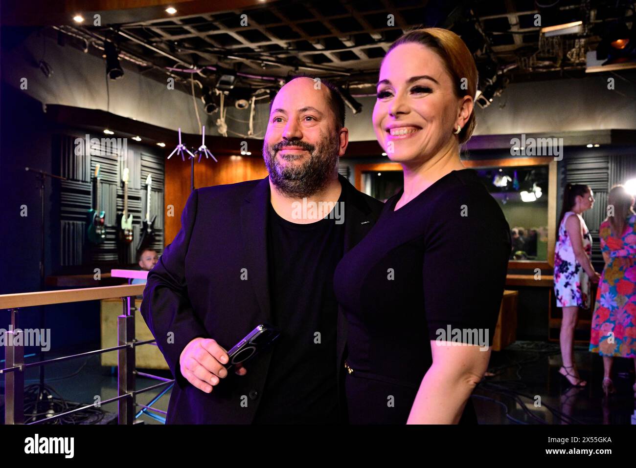 Prague, Czech Republic. 07th May, 2024. From left: programme and sales ...