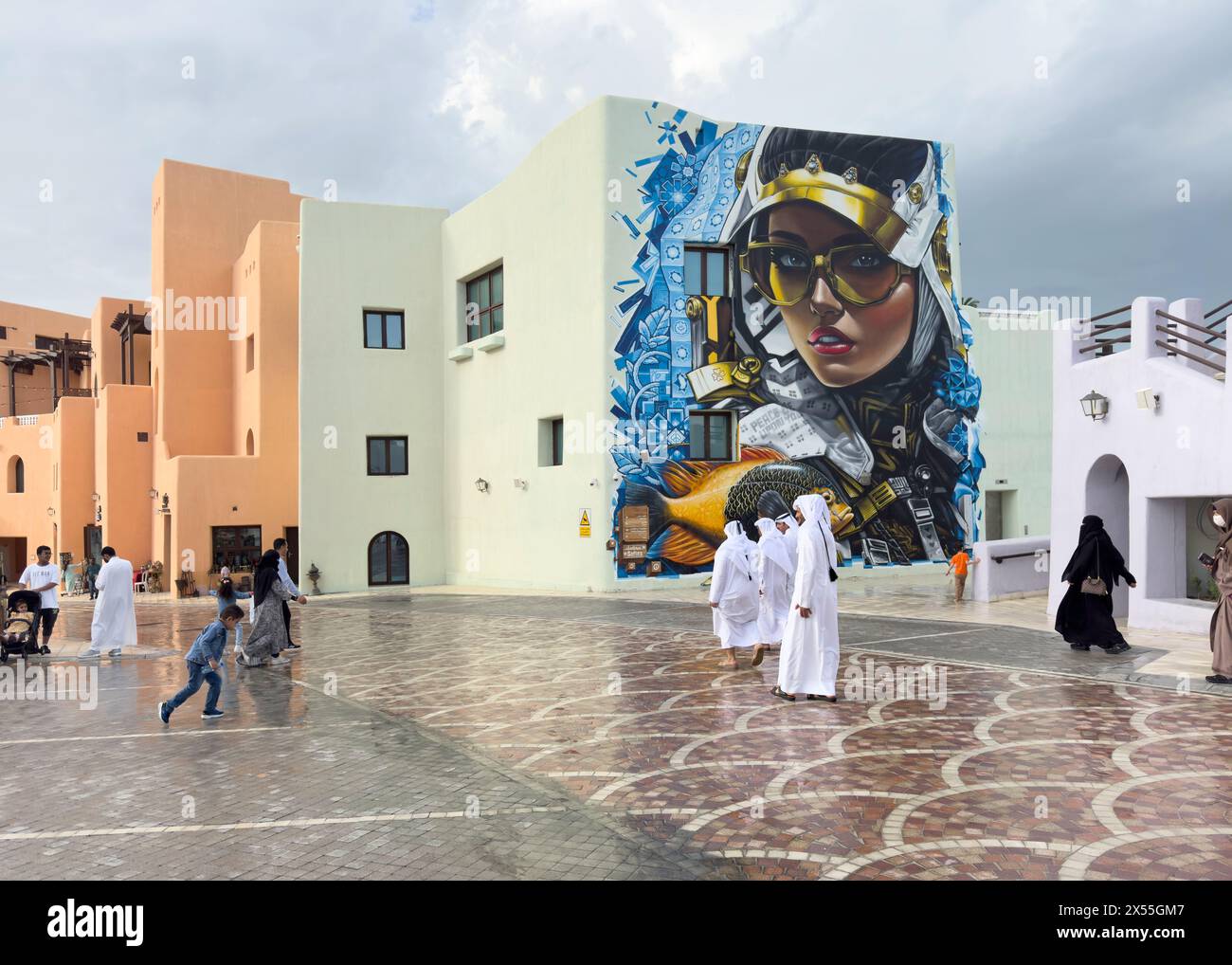 Mina District during rain. Rainy Doha. Mina District Qatar Stock Photo ...