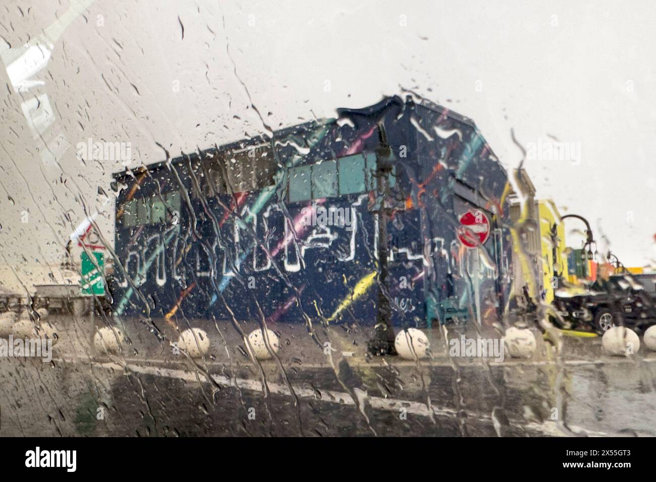 Mina Port During Rain. Rain in Doha, Qatar Stock Photo - Alamy