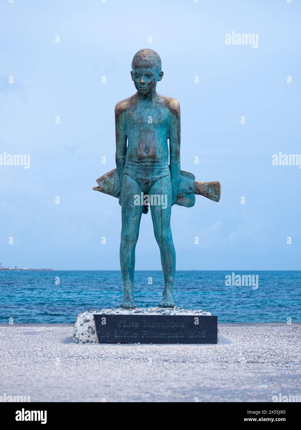 The Little Fisherman statue made of bronze by Yiota Ioannidou, Kato ...