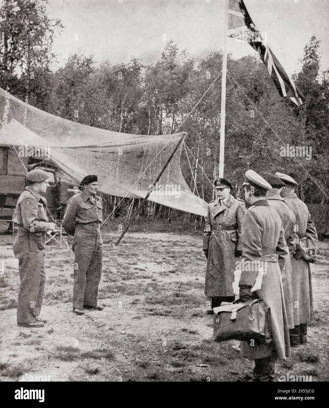Field-Marshal Montgomery receives a delegation of German officers who ...