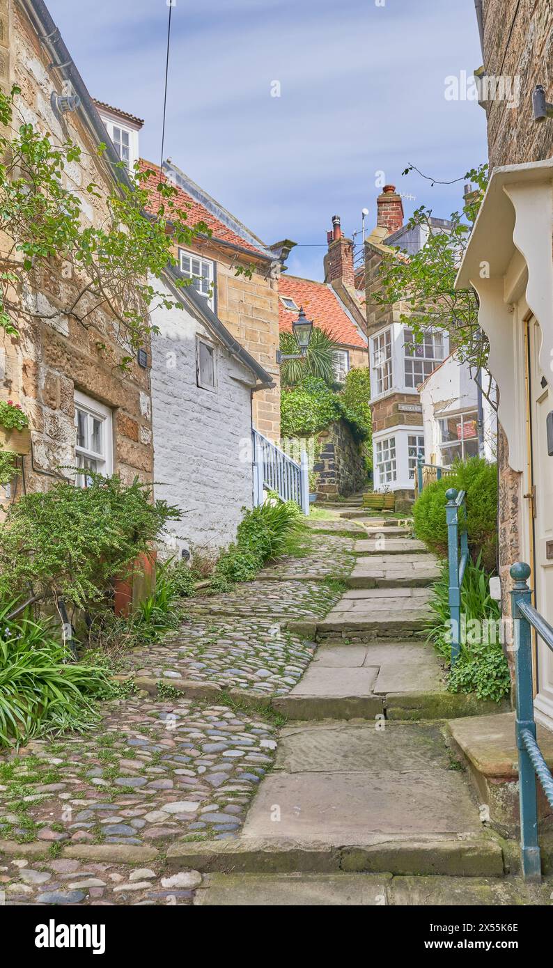 Street view robin hoods bay hi-res stock photography and images - Alamy