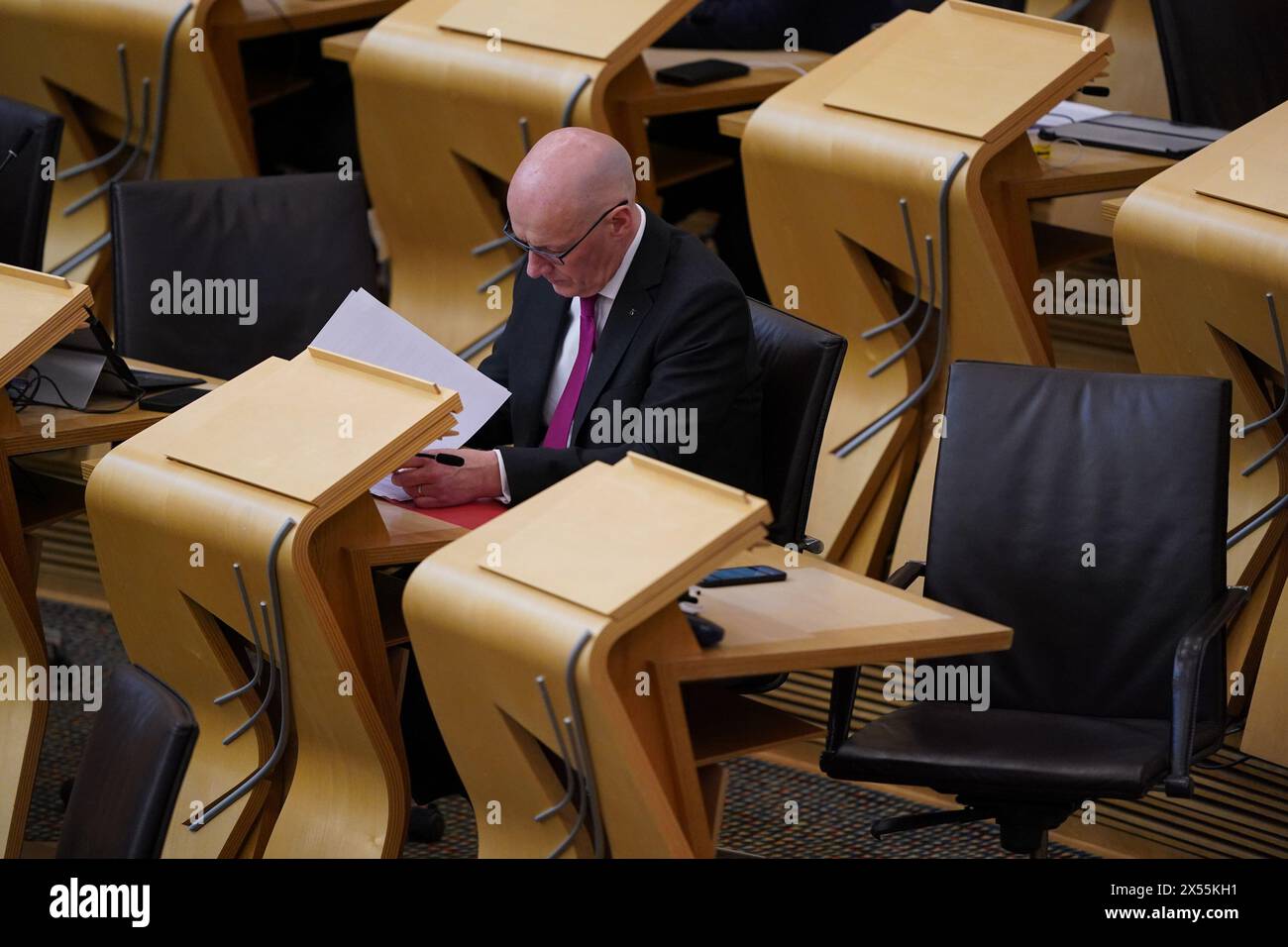 Newly elected leader of the Scottish National Party (SNP) John Swinney ...