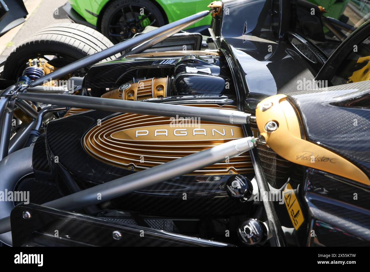 Pagani Huayra Roadster engine Stock Photo - Alamy