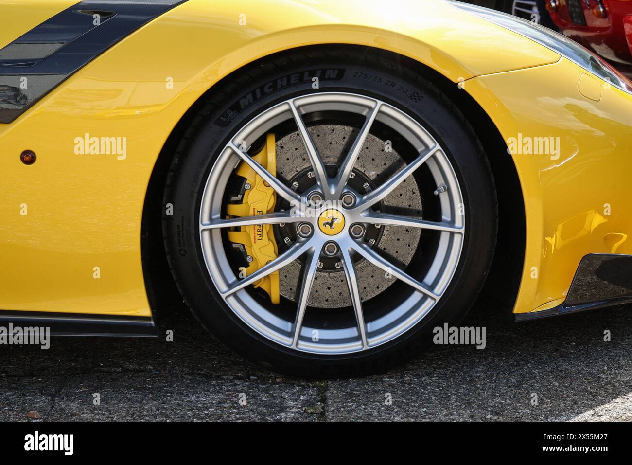 Ferrari F12 front alloy wheel and front bodywork Stock Photo - Alamy