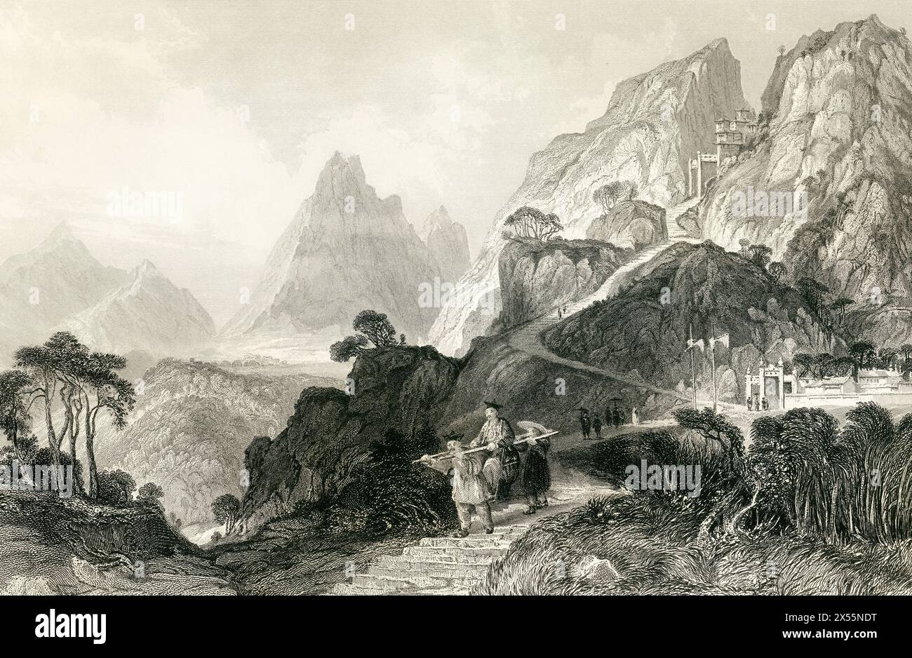 Foot of the Too-hing, or Two Peaks, at Le Nai ( Province of Shen-si ...