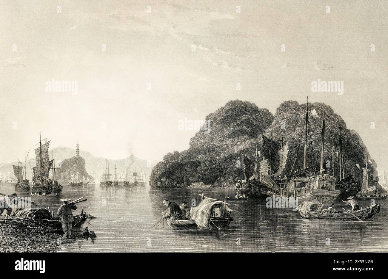 Yin-shan, or Silver Island, on the Yang-tse-Keang / Yangtze River ...