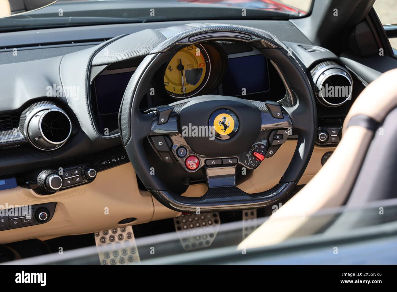 Ferrari Superfast 812 interior Stock Photo - Alamy
