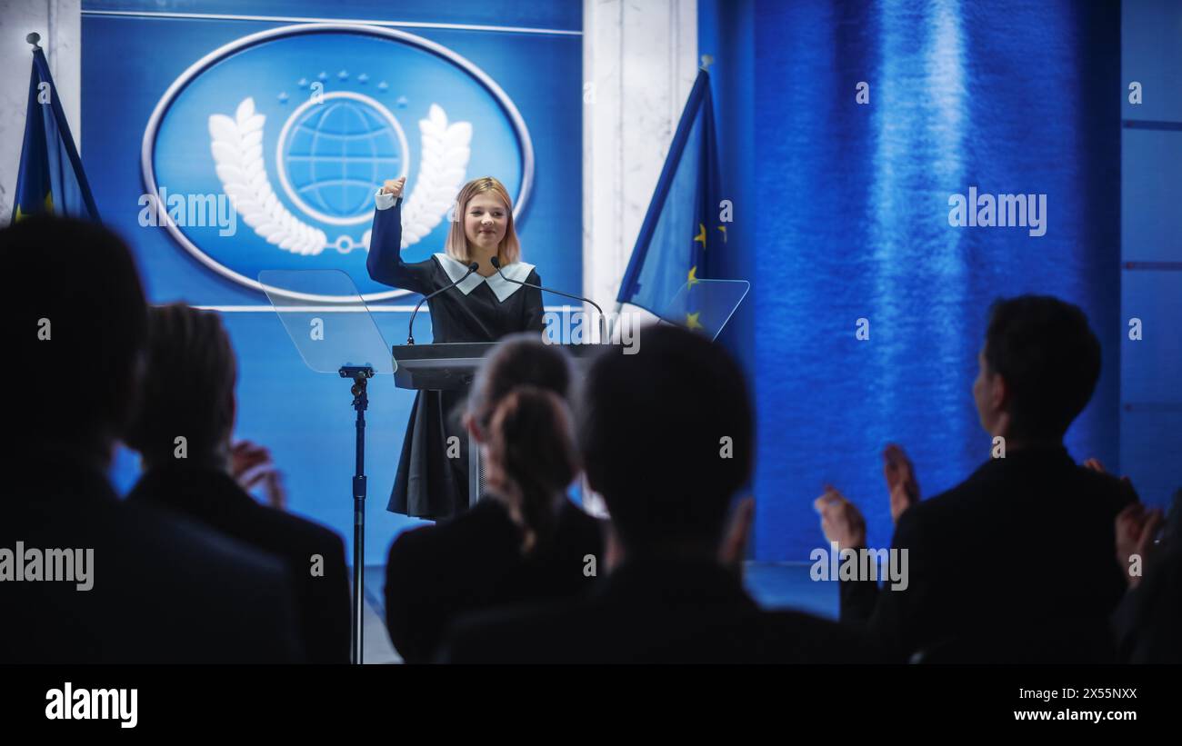 Young Girl Activist Delivering an Emotional and Powerful Speech at ...