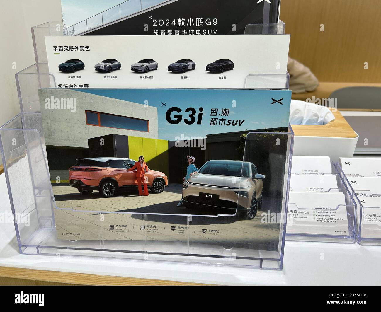 Shanghai, China, Detail, Sign, Chinese Electric Cars on Display in Car ...