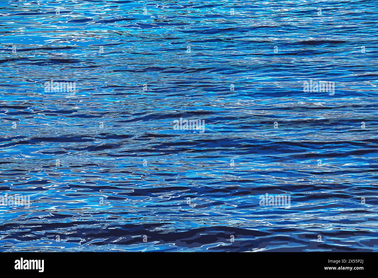 Vector illustration of water ripple texture background. Wavy water ...