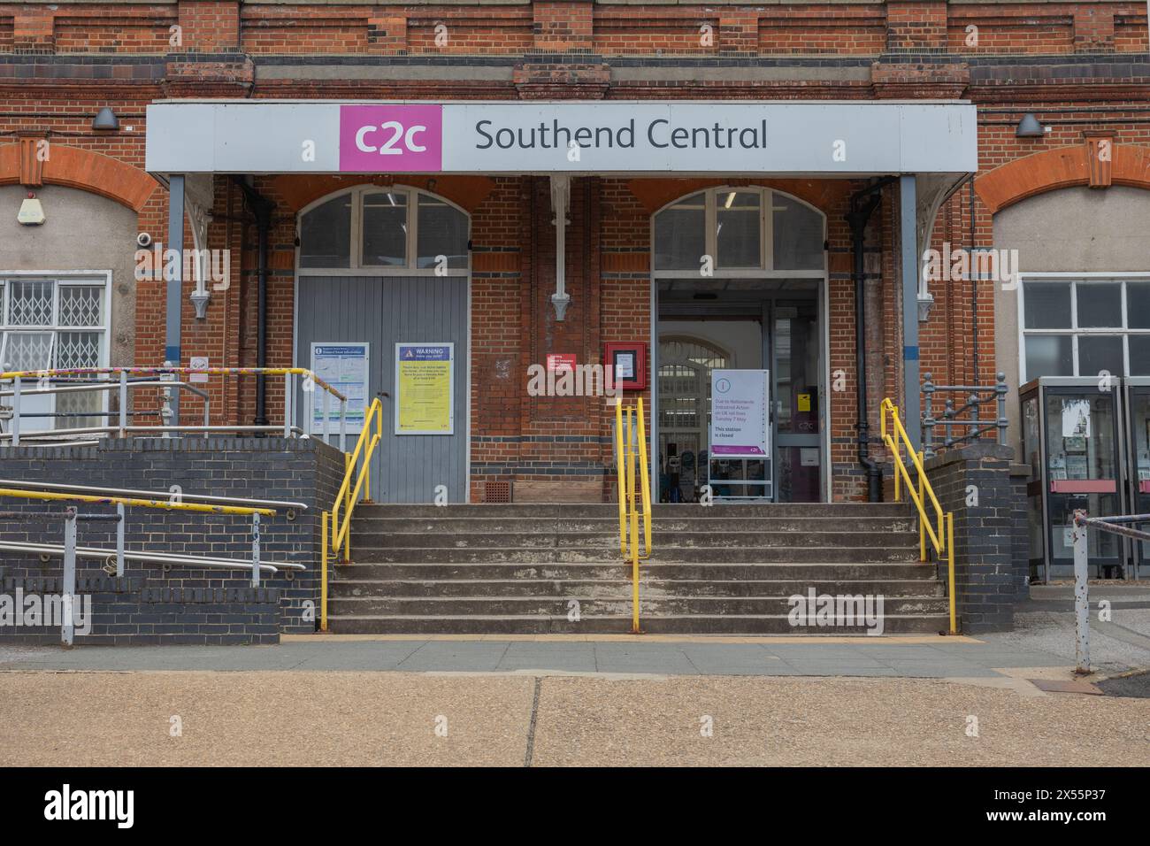 Southend on Sea, UK. 7th May, 2024. Southend Central train station ...