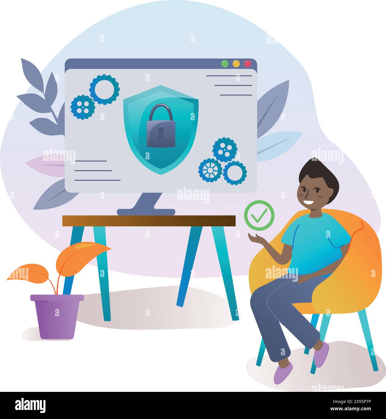 Secures your identity Stock Vector Images - Alamy