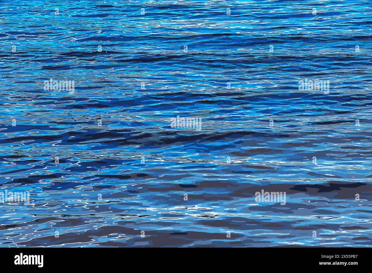 Vector illustration of water ripple texture background. Wavy water ...