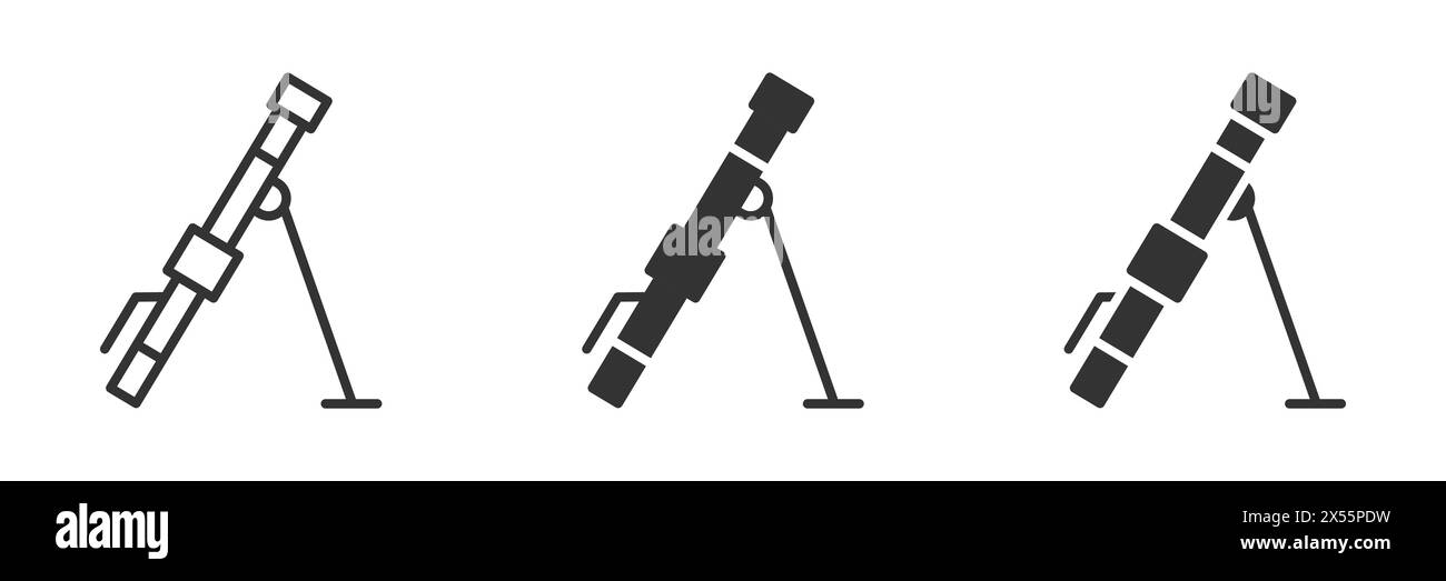 Mortar Weapon Icon. Vector Illustration Stock Vector Image & Art - Alamy