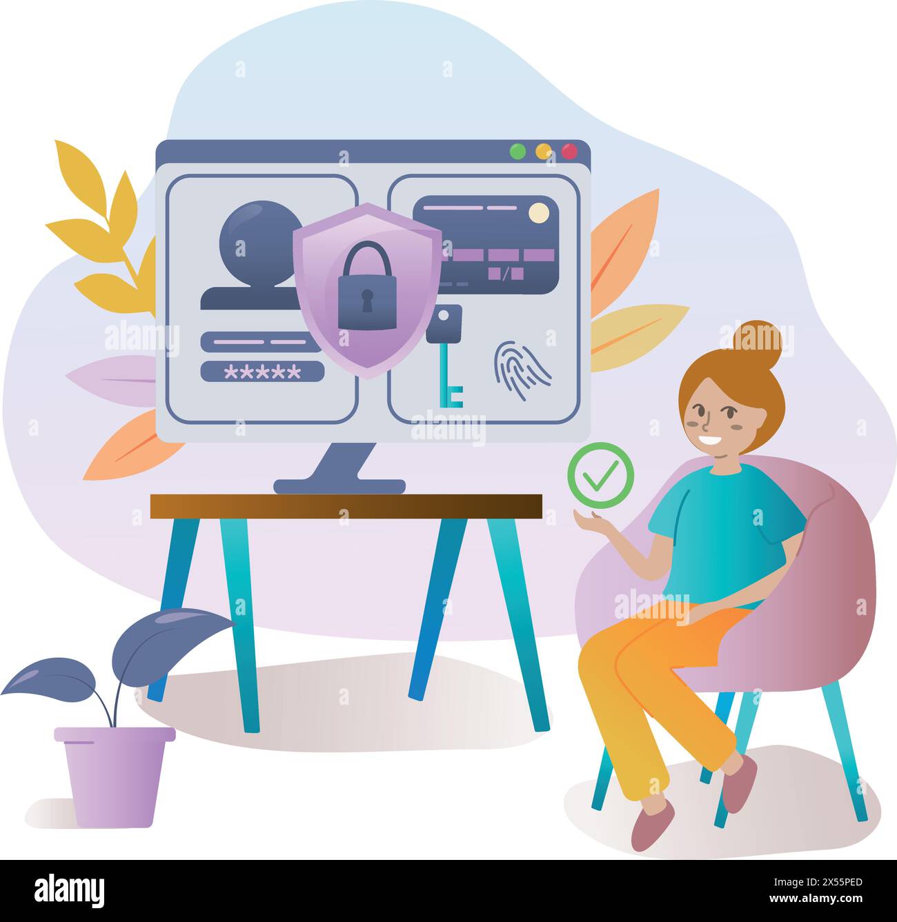 Personal data security concept. Cyber crime, computer system hacking malware. Data protection by ...