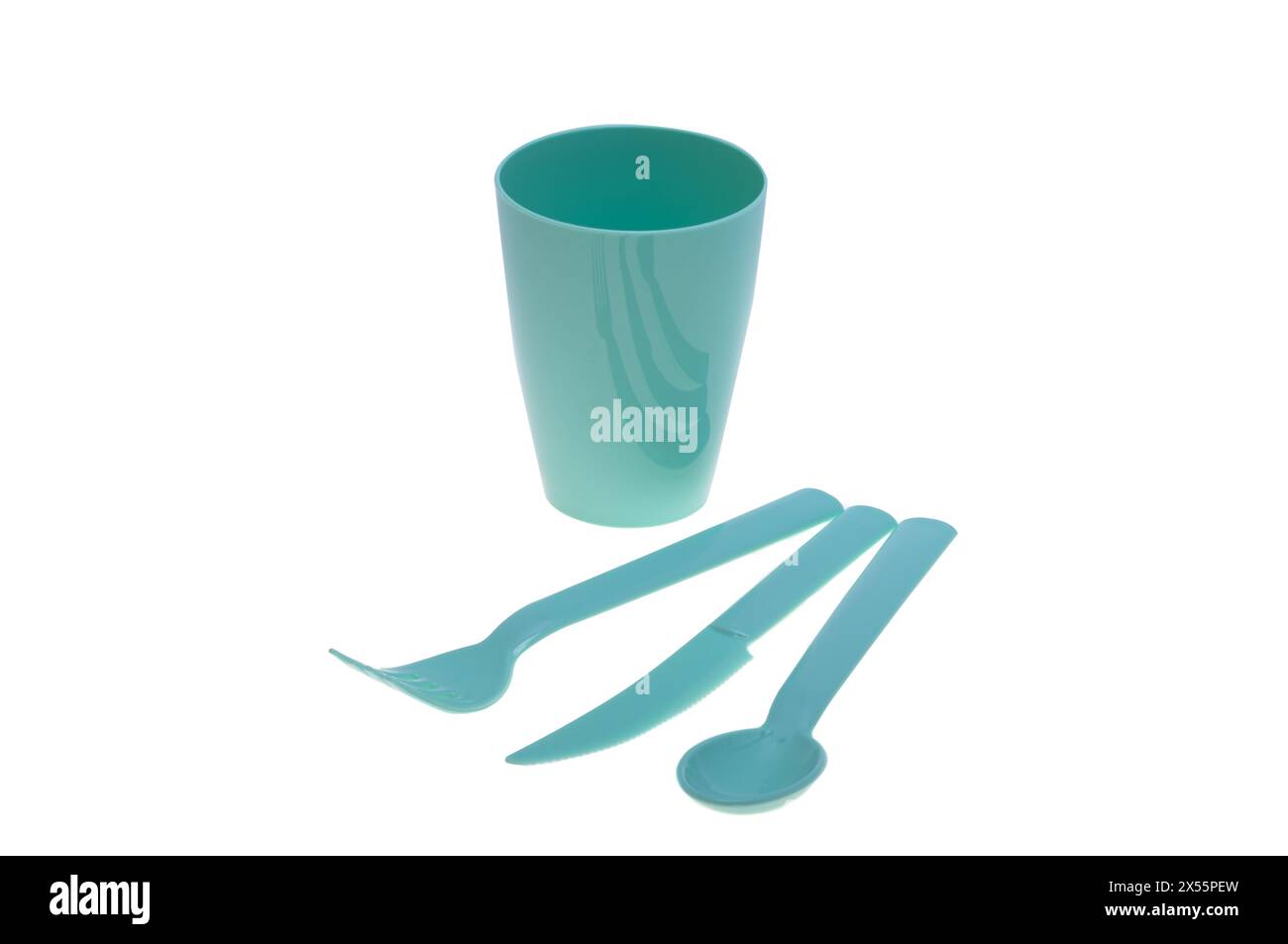 picnic utensils isolated on white background Stock Photo - Alamy