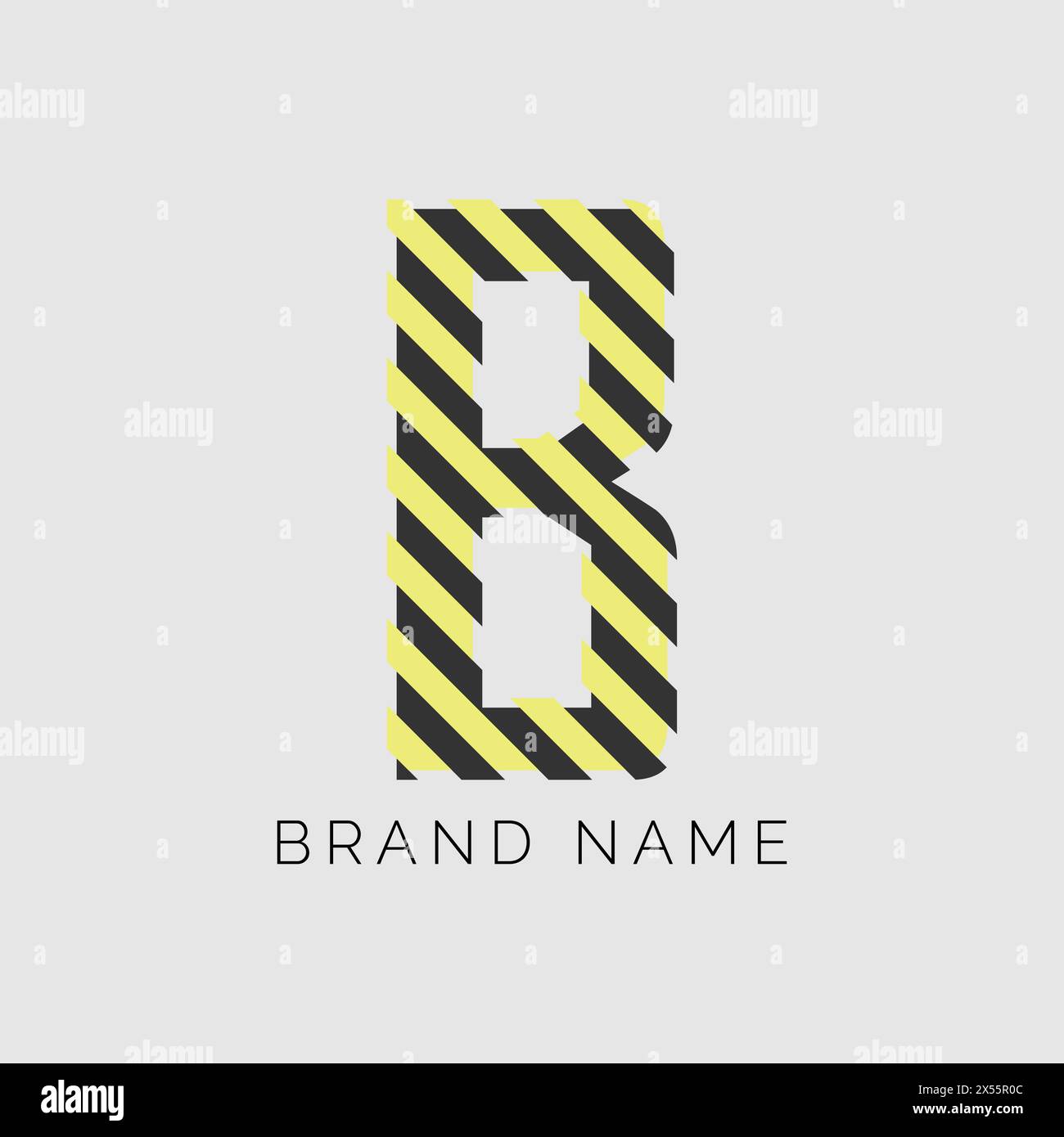 letter B logo, divider color design. Alphabet B for energy labels, rock ...