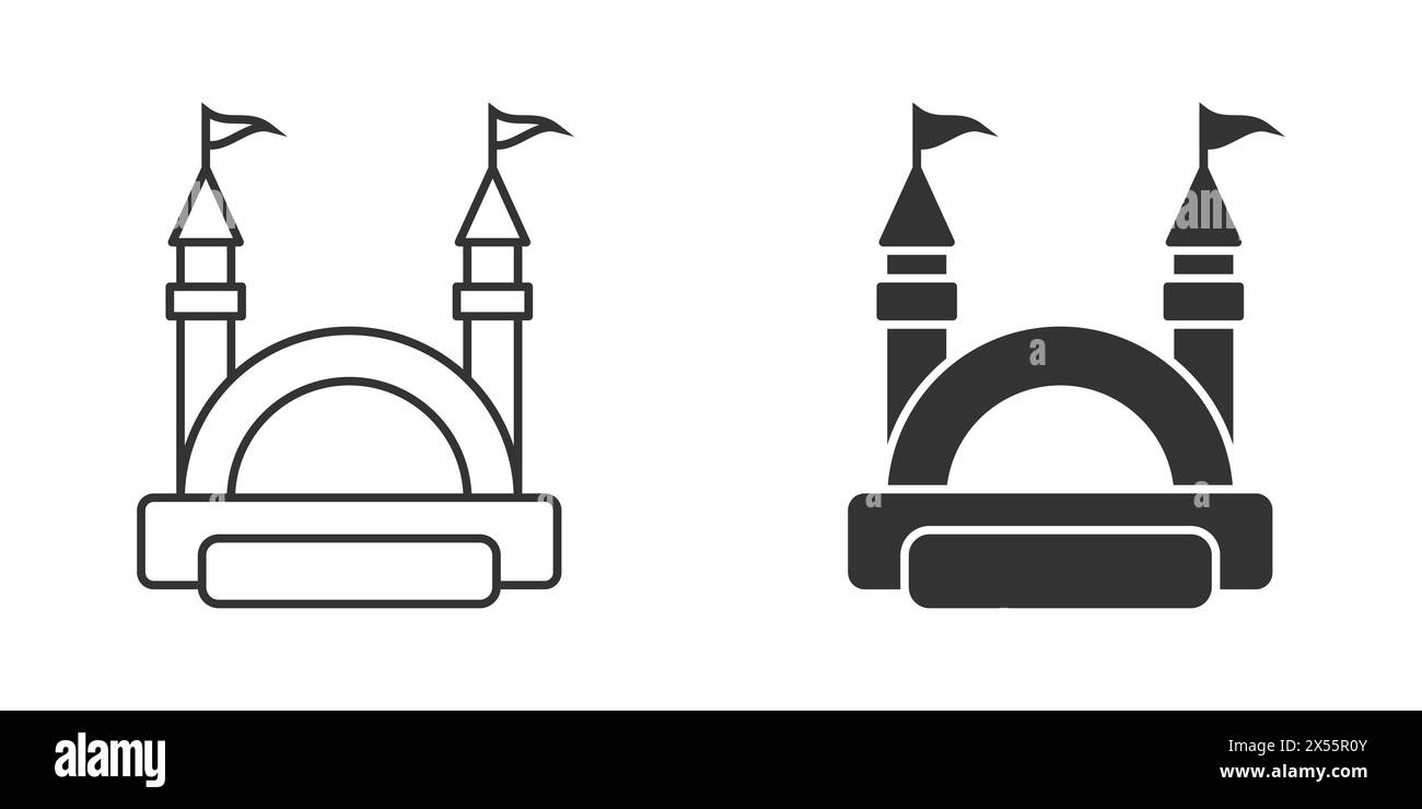 Bouncy castle icon. Vector illustration Stock Vector Image & Art - Alamy
