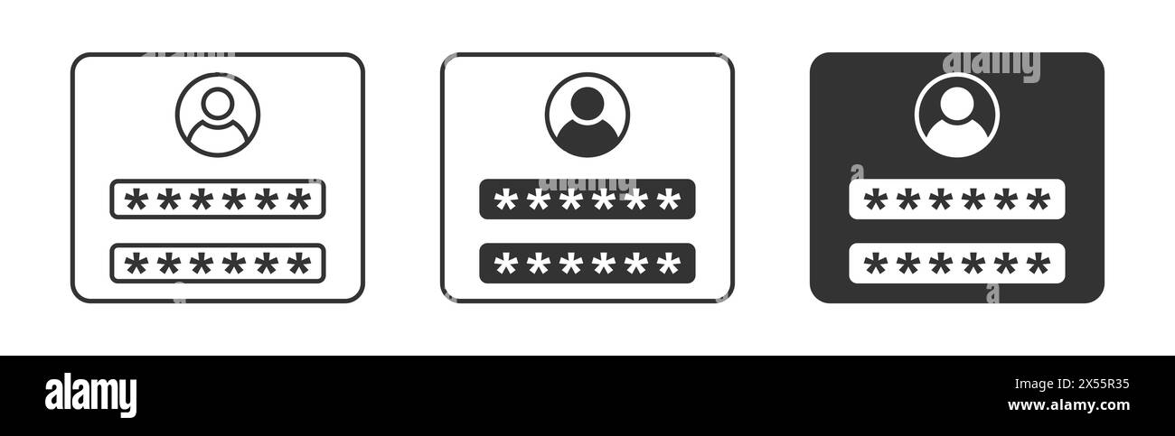 Login form icon. Vector illustration Stock Vector Image & Art - Alamy