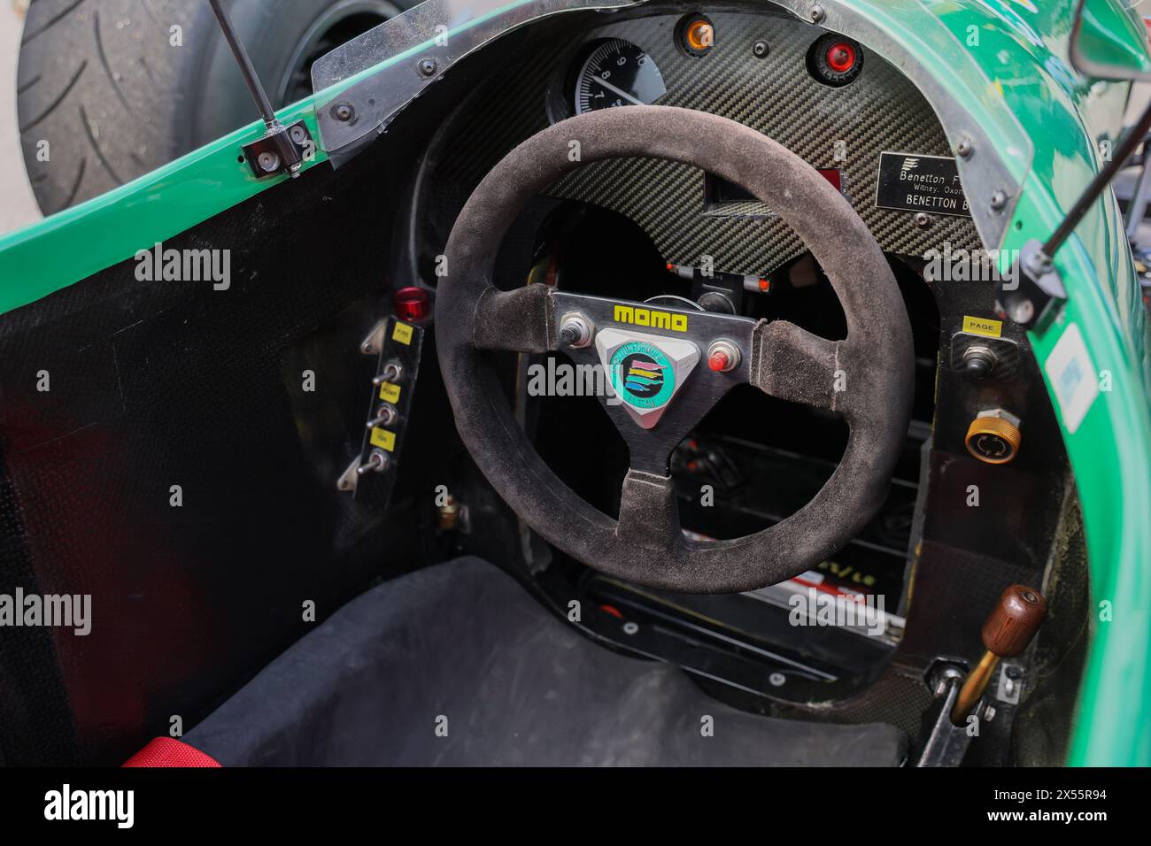 F1 Benetton B190 (ex Nelson Piquet car) being driven at Italian Car Day ...