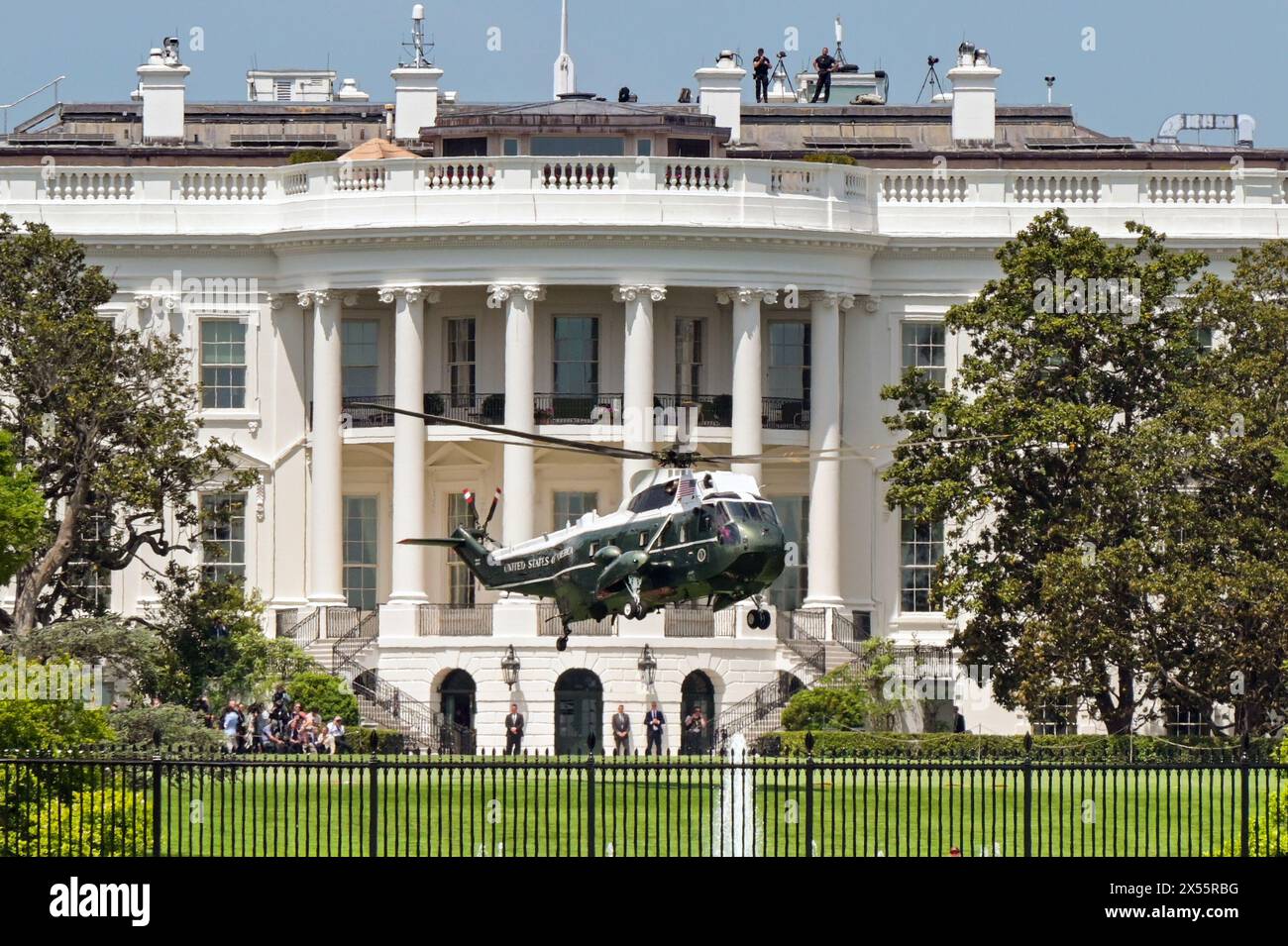 Washington DC, USA - 30 April 2024: Marine One helicopter taking off ...