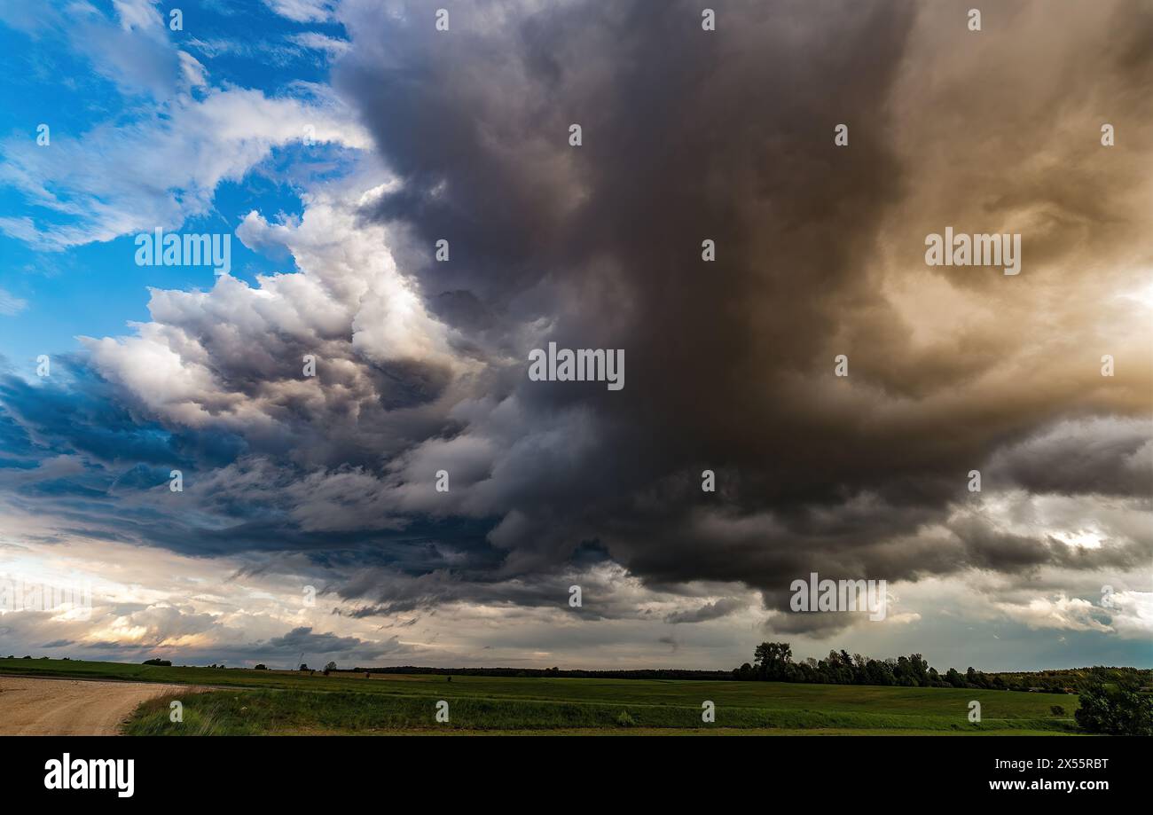 Storm cloud scene warning. Face shape, eyes, nose Stock Photo - Alamy
