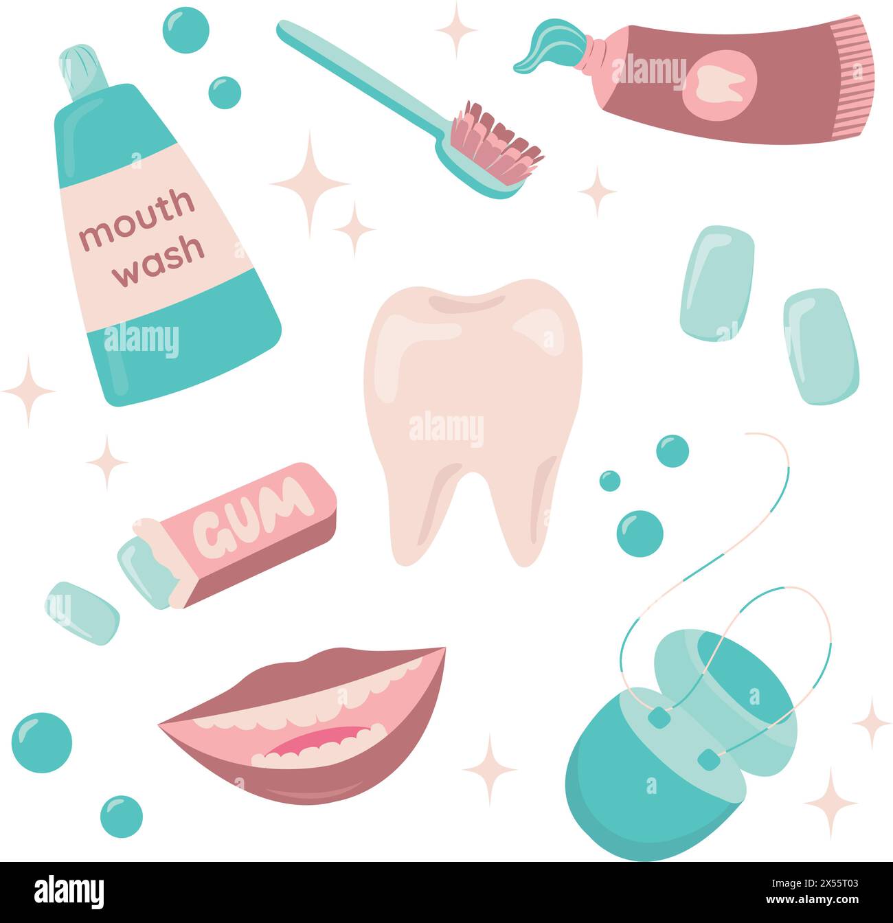 Oral and dental hygiene concept. Cartoon dental character. Oral health ...