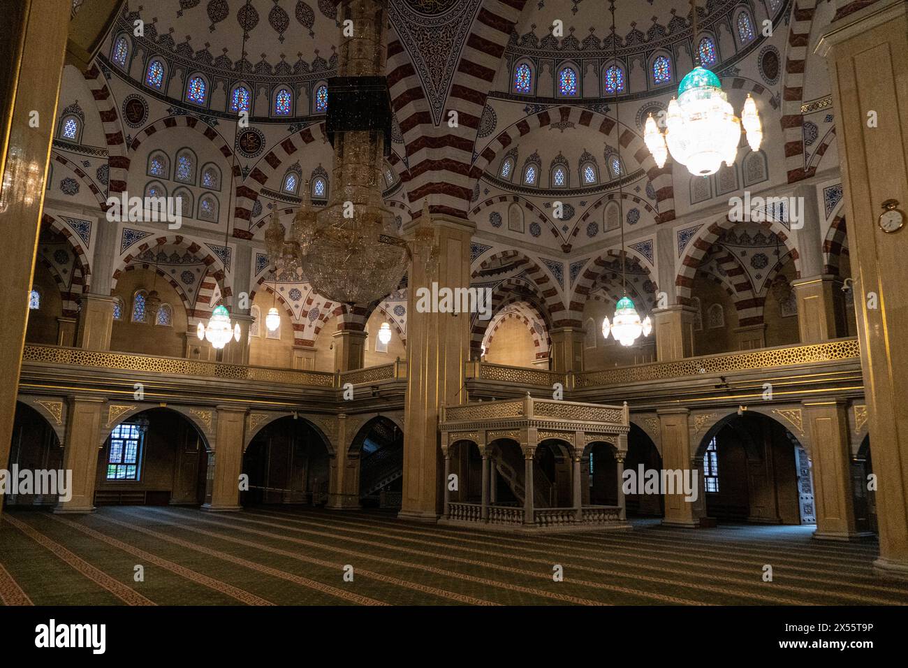 The interior of "Heart of Chechnya" mosque, the major city landmark ...