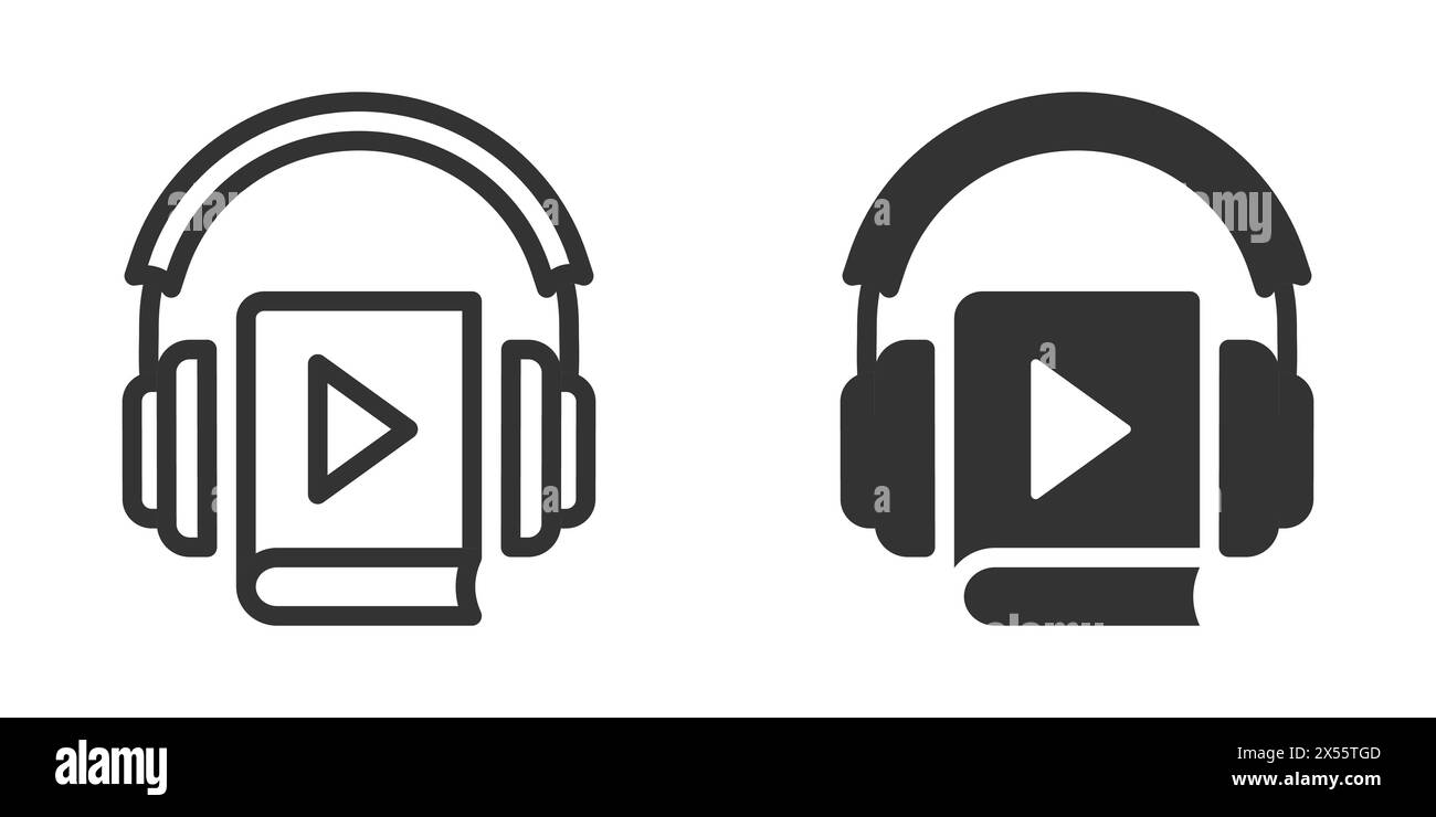 Audio Book Icon. Vector Illustration Stock Vector Image & Art - Alamy