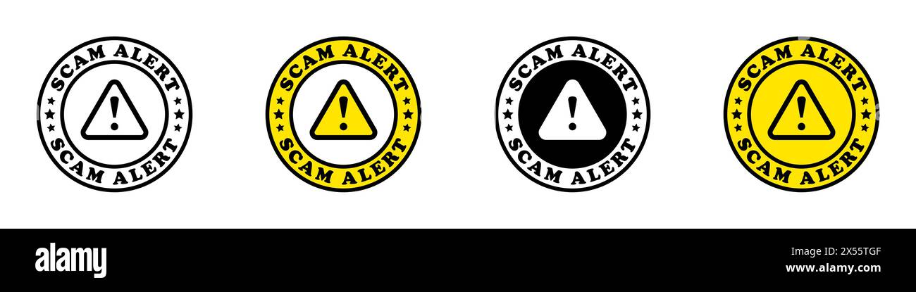 Scam Alert Sign. Vector Illustration Stock Vector Image & Art - Alamy