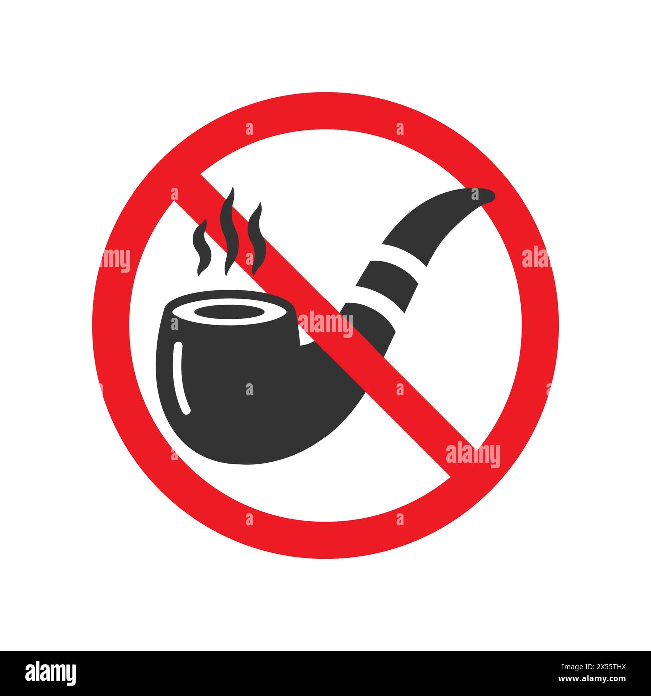 Forbidden Smoking Pipe Symbol. Vector Illustration Stock Vector Image ...