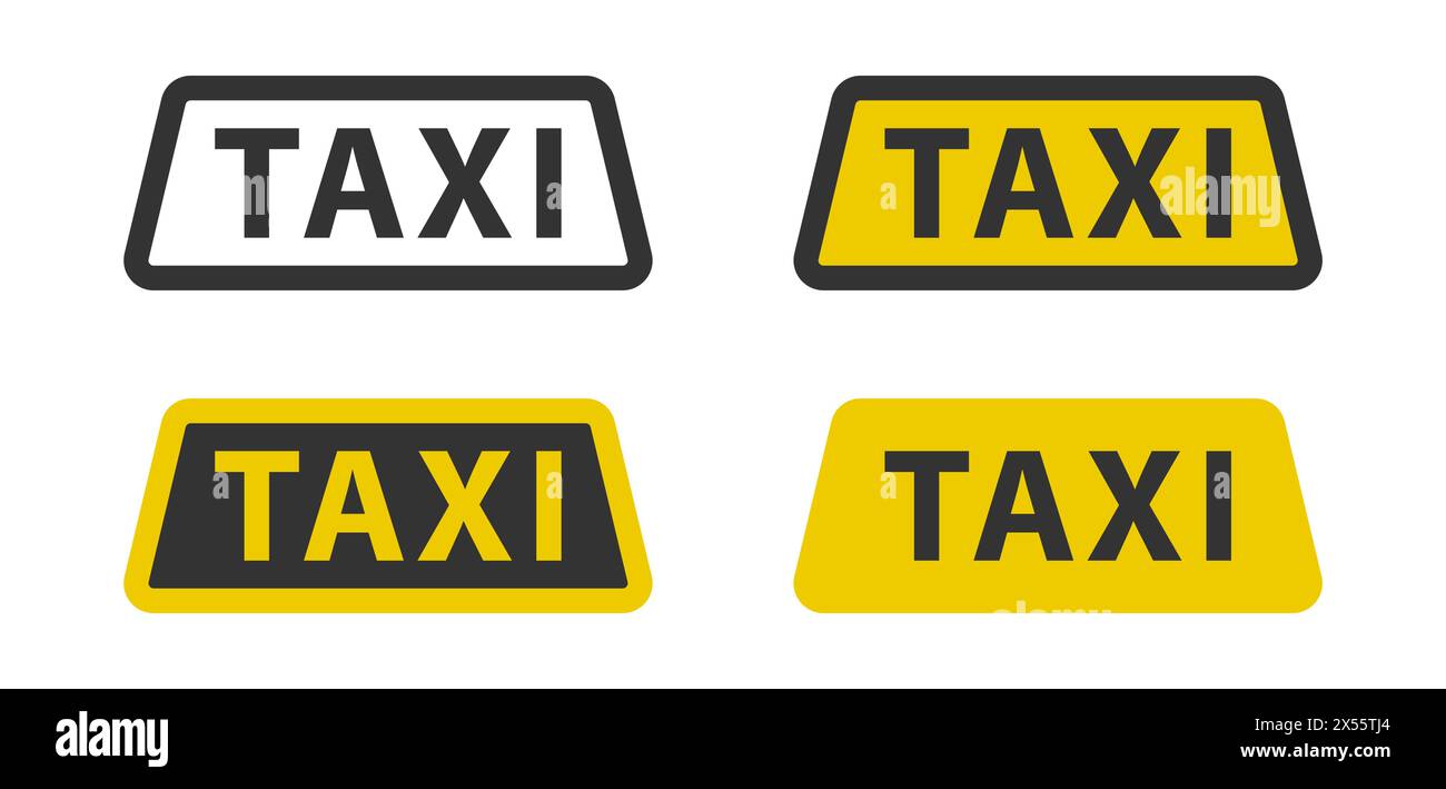 Taxi Symbol Set. Vector illustration Stock Vector Image & Art - Alamy