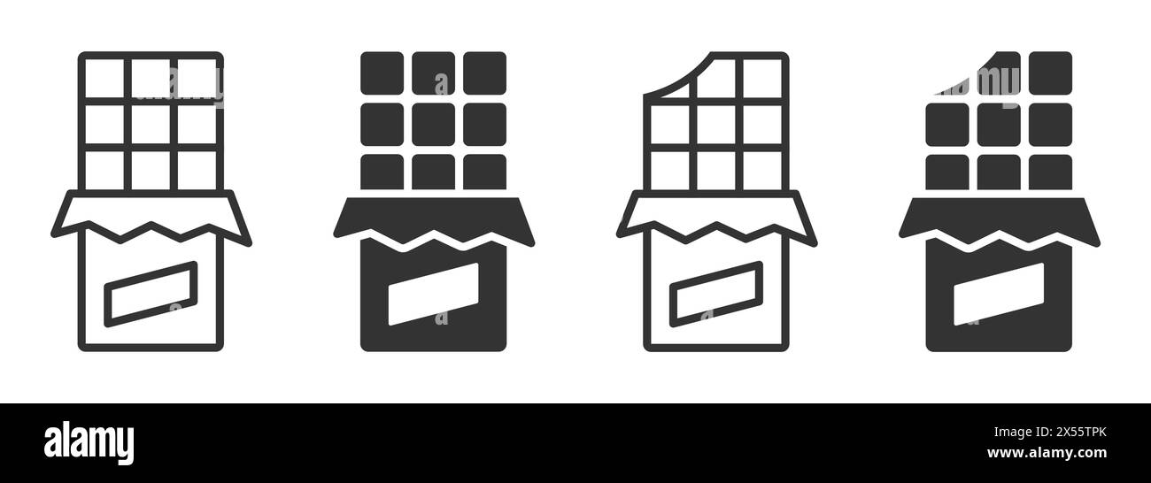 Chocolate bar block icon Cut Out Stock Images & Pictures - Alamy