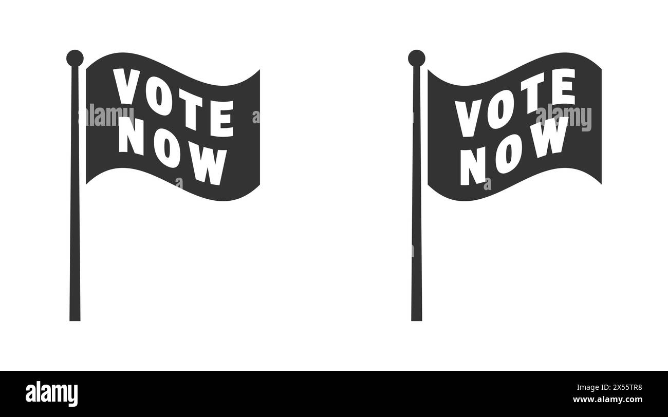 Vote Now Flag Icon Vector Illustration Stock Vector Image And Art Alamy