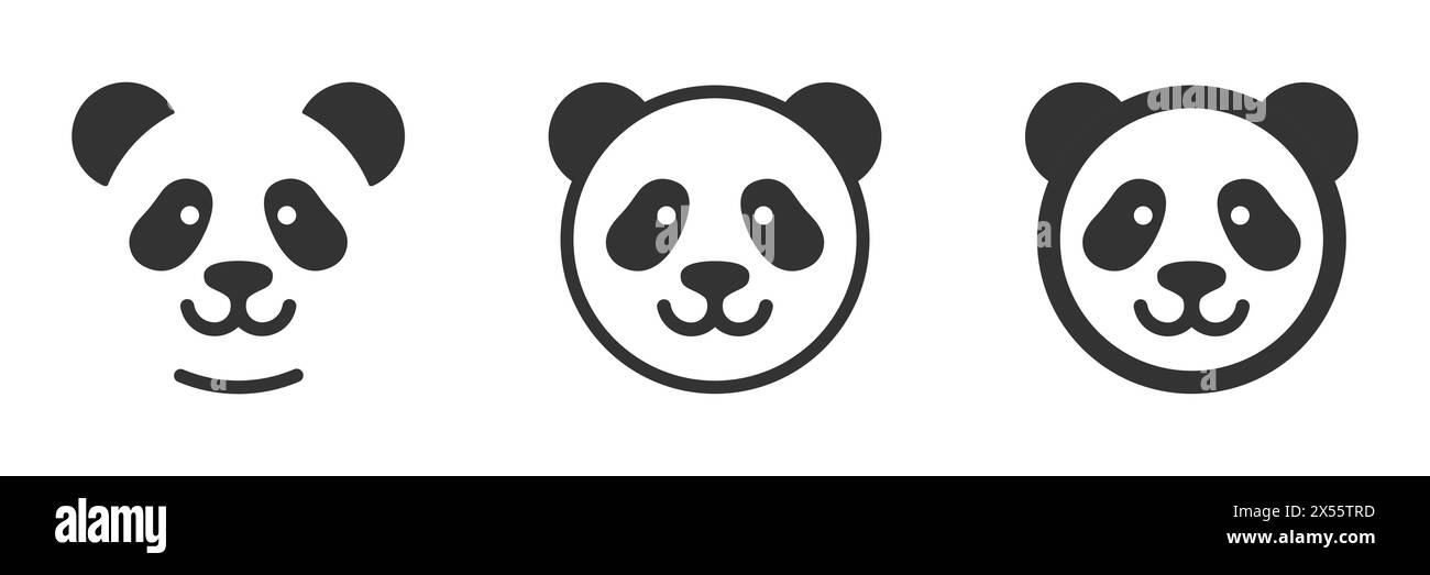 Panda face icon. Vector illustration Stock Vector Image & Art - Alamy