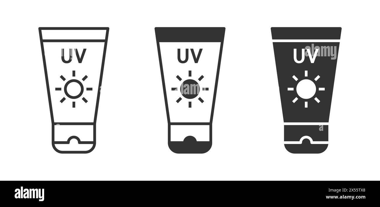 Sun cream icon sunscreen hi-res stock photography and images - Alamy