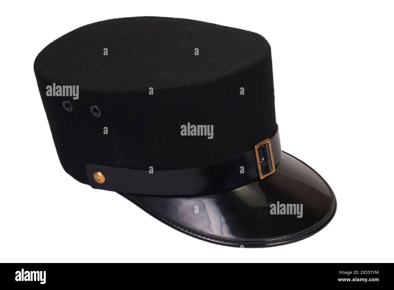 vintage retro police officer kepi isolated on white background Stock ...