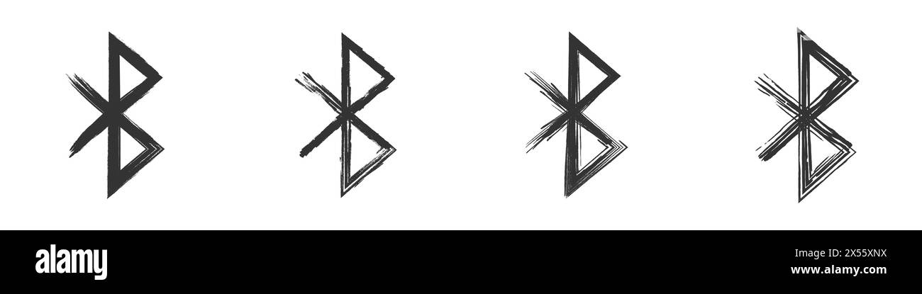 Hand drawn bluetooth icon. Vector illustration Stock Vector Image & Art ...