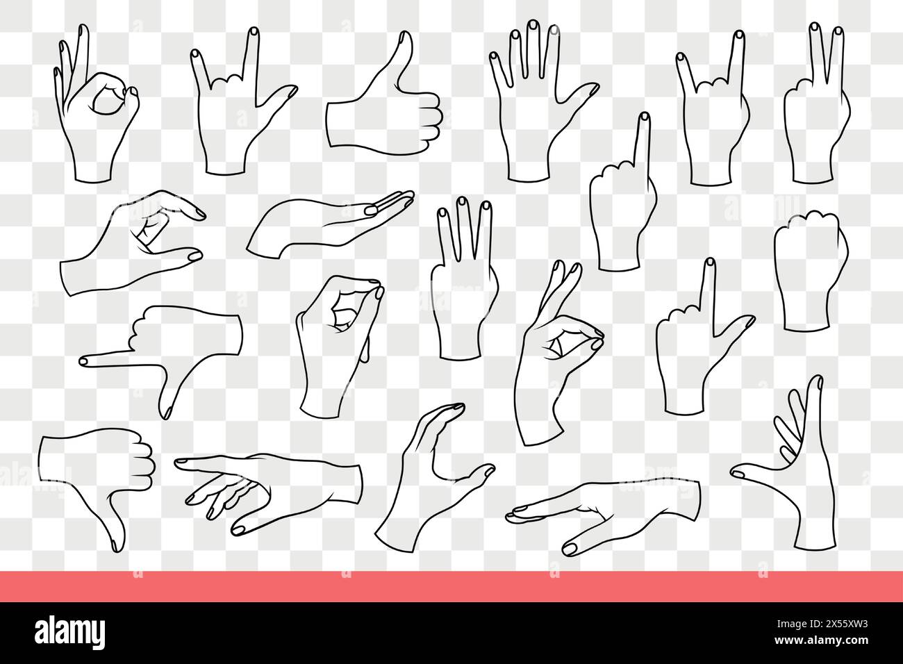 Finger signals Stock Vector Images - Alamy