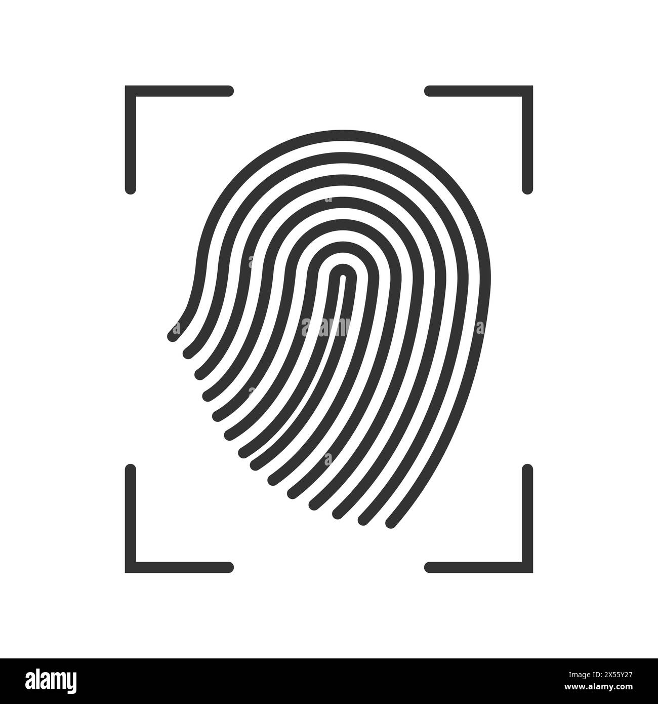 Fingerprint scan icon. Vector illustration Stock Vector Image & Art - Alamy